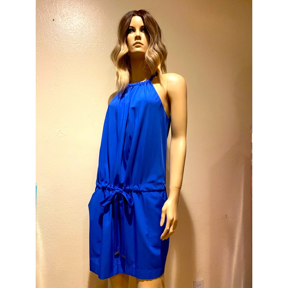 Beautiful Blue Rachel Ray Silk Dress. - Gem